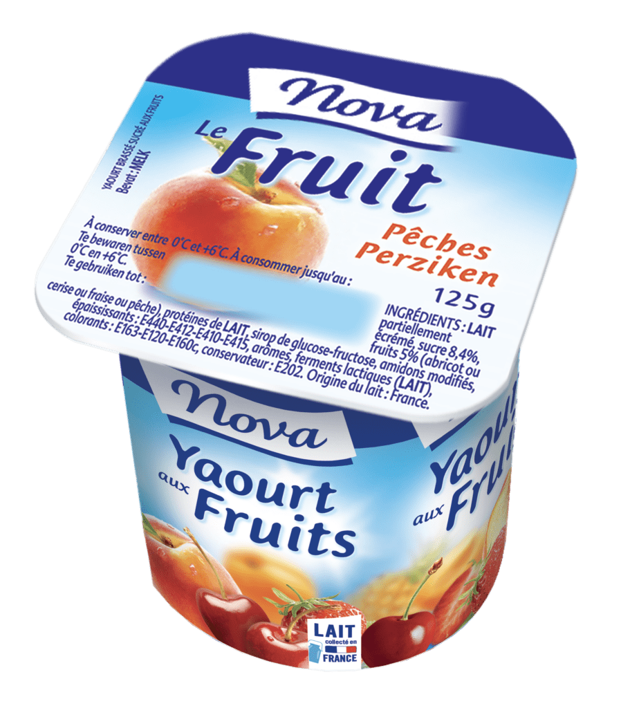 YAOURT AUX FRUITS AU LAIT PARTIELLEMENT ÉCRÉMÉ 125g - Andros FoodService