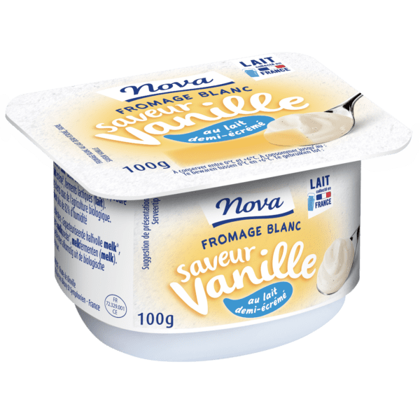 FROMAGE BLANC SAVEUR VANILLE AU LAIT DEMI-ÉCRÉMÉ 100g - Andros FoodService