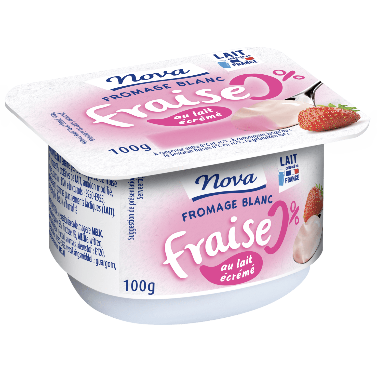 FROMAGE BLANC AUX FRUITS AU LAIT ÉCRÉMÉ 100g - Andros FoodService