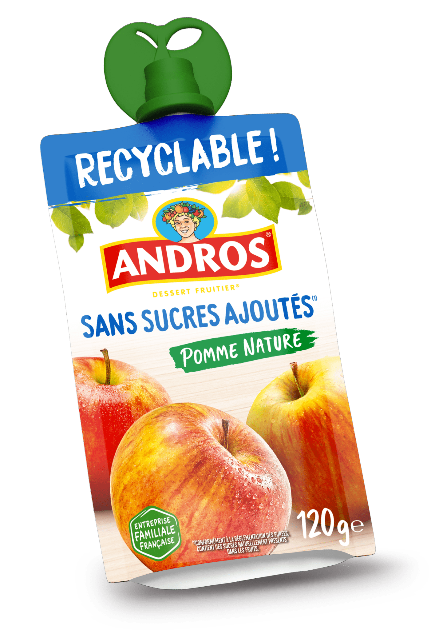 GOURDE PURÉE POMME SANS SUCRES AJOUTÉS 120g - Andros FoodService