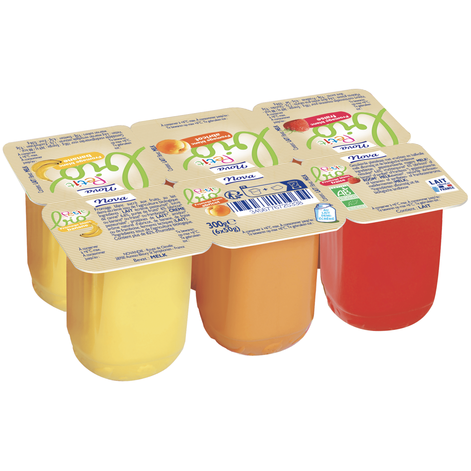 PETIT BIO FRUITS AU LAIT ÉCRÉMÉ 50g - Andros FoodService