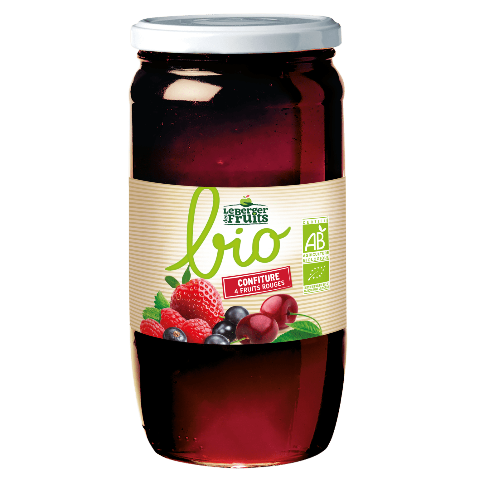 CONFITURE DE 4 FRUITS ROUGES BIO 760g - Andros FoodService